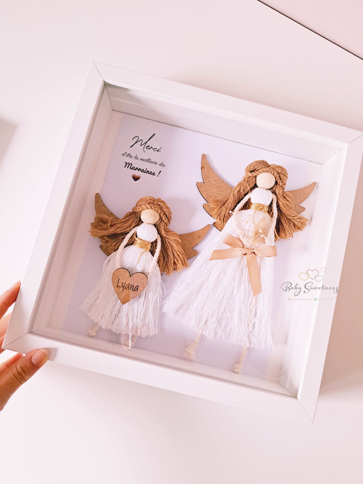 Cadre 3D en Macramé - Baby Sweetness